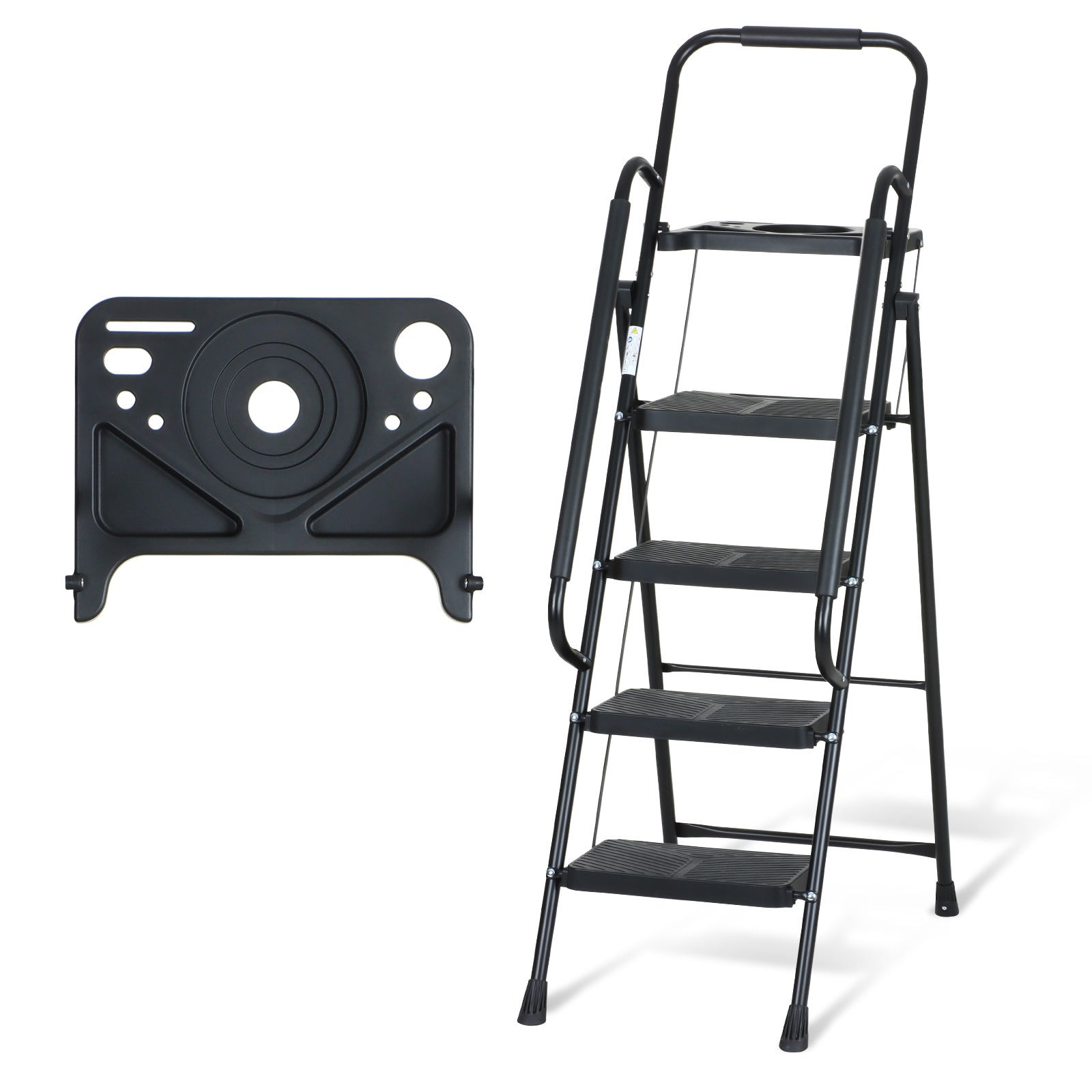 4 Step Ladder with Safety Handrails and Tool Tray | NORTHERN STONE®